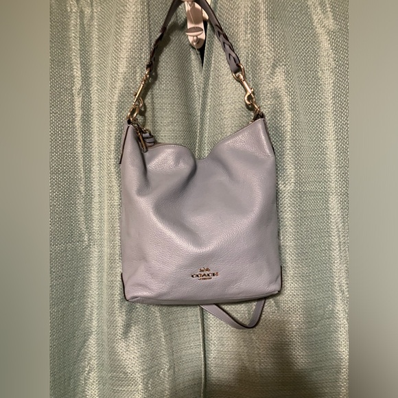 Coach | Bags | Coach Abby Duffle Shoulder Bag Pebble Texture Sky Blue ...